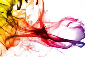 DIMEX | Samolepicí vliesová fototapeta na zeď Teplý barevný kouř MA-5-2533 | 375 x 250 cm | červená, černá, žlutá, oranžová, růžová