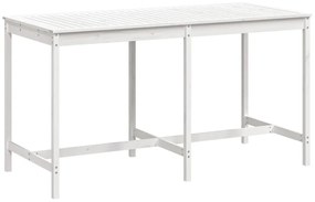 vidaXL Zahradní stůl bílý 203,5 x 90 x 110 cm masivní borové dřevo