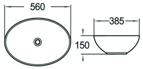 Mexen Marina umyvadlo, 56x38 cm, bílá, 21195600