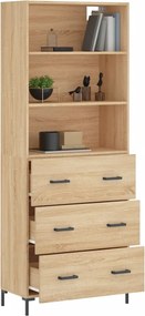 Skříň highboard dub sonoma 69,5 x 34 x 180 cm kompozitní dřevo 3189384