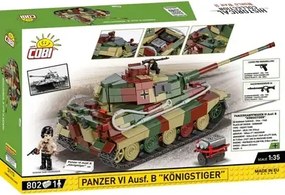 COBI 3113 II WW Panzer VI Ausf. B Königstiger / 802 kostek / 1 figurka