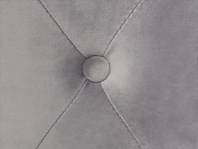 Sametový puf ⌀ 40 cm šedý CARROLLTON Beliani