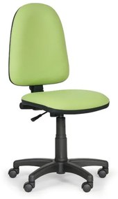 Euroseat Dílenská pracovní židle na kolečkách TORINO bez područek, permanentní kontakt, pro měkké podlahy, zelená