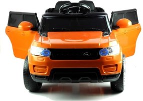 LEAN CARS Elektrické autíčko HL1638 pro děti LED MP3 ovladač oranžové