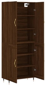 Skříň highboard hnědý dub 69,5 x 34 x 180 cm kompozitní dřevo,  3195778