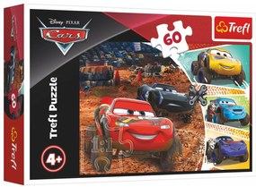 Trefl Puzzle Disney Cars 3/McQueen s přáteli 33x22cm 60 dílků v krabici 21x14x4cm