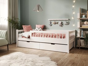 ADRK Furniture Dětská postel Flora s matrací CH-FLO-W-200-M