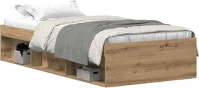 Rám postele bez matrace dub artisan 75x190cm Dřevěné konstrukce 3329310