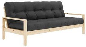sofa KNOB by Karup - 95*205 cm natural (přírodní) + futon dark grey 734