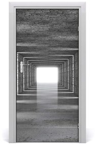 Samolepící fototapeta na dveře Tunel z cihel 85x205 cm