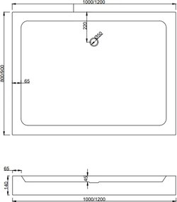 Mexen APIA, sprchový kout s posuvnými dveřmi 120 (dveře) x 80 (stěna) cm, 5mm čiré sklo, černý profil + bílá sprchová vanička RIO, 840-120-080-70-00-4510