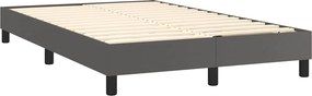 Rám postele s boxspringem šedý 120 x 200 cm umělá kůže 3120692