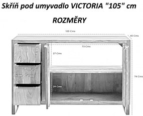 Komoda do koupelny Victoria divoký dub