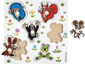 Detoa Dřevěné vkládací puzzle Krteček malé / od 2 let
