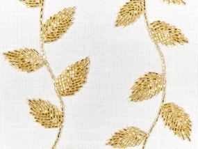 Sada 2 bavlněných polštářů se vzorem listů 30 x 50 cm bílé/zlaté NERIUM Beliani