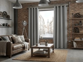 Závěs OXFORD LIGHT 140x250 cm, světle šedý Zavěšení: Řasící páska