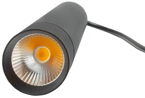 Černé LED závěsné světlo pro kolejnicový systém Hangit 12W