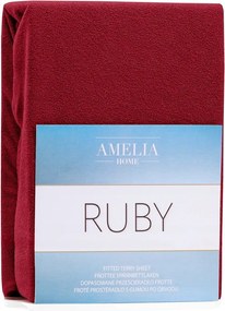 Ameliahome Ruby Prostěradlo Klasický Styl Materia -120-140x200- Bordová