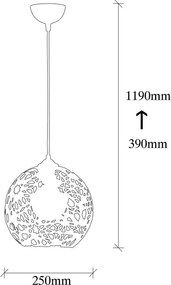 Černé závěsné svítidlo ø 25 cm Fellini – Opviq lights