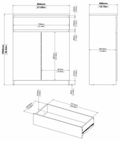 Tvilum Komoda Simplicity 234 černý MAT