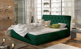 Eltap Čalouněná postel Milano Materiál a barva potahu: Kronos 19 - tmavě zelená, Rozměry (cm): 140x200