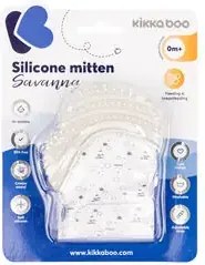 KikkaBoo Silikonová rukavička Savanna Grey / od narození