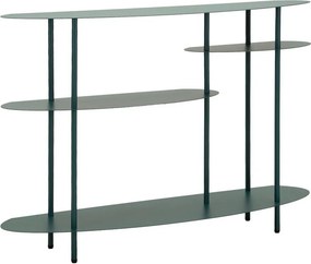 Zelenomodrý kovový konzolový stolek 34x118 cm Saturn – Mauro Ferretti