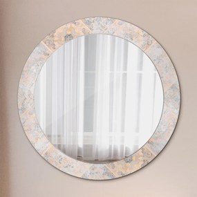 Kulaté dekorativní zrcadlo Shabby mozaika fi 70 cm
