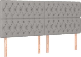 Box spring postel s matrací světle šedá 180 x 200 cm textil 3128781