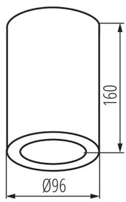 Kanlux 36643 - Koupelnové bodové svítidlo AQILO 1xE27/20W/230V IP65 antracit