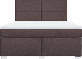 Box spring postel s matrací tmavě hnědá 180x200 cm textil 3292863