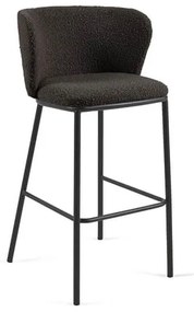 Barová židle arun 75 cm bouclé černá MUZZA