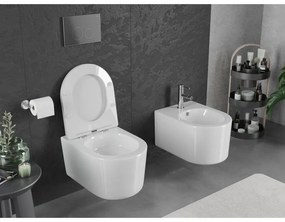 Mexen Sofia, závěsná WC mísa 490x360x355 mm, Rimless Tornádo, bílá lesklá, 3354XX00T