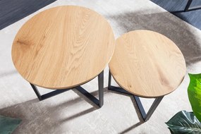 Designová sada odkládacích stolků Kiana imitace dub