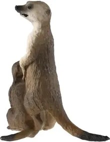 ZOOTED Figurka Surikata s mládětem tmavě hnědá / Plast / 8 cm / od 3 l