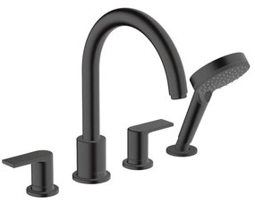 Hansgrohe Vernis Shape - 4-otvorová baterie na okraj vany, černá matná 71459670