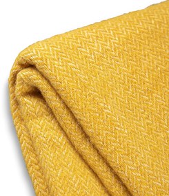 Vlněná deka Elma I - hořčičně žlutá