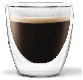 Sada 2 dvoustěnných sklenic Vialli Design Ronny Espresso, 80 ml