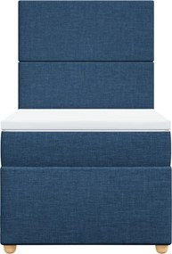 Box spring postel s matrací modrá 100 x 200 cm textil 3291190
