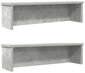 kuchyňské regály stohovatelné 2 pcs betonově šedá 50x15x16 cm