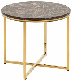 Konferenční stolek Alisma brown/golden 50x42,7