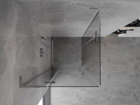 Mexen Mist-H L Duo, 2-křídlý ​​sprchový kout 80 x 80 cm, čiré sklo, chromový profil, 8A5L-080L-080P-01-00