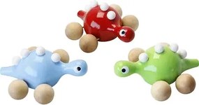 Vilac Dřevěný dinosaurus na kolečkách červený / od 12 měsíců