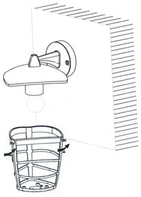 Eglo 93098 - LED Venkovní nástěnné svítidlo ALORIA 1xE27/8,5W/230V IP44