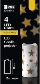 LED vánoční projektor EMOS DCPW03 ZY2309 hvězdičky vnitřní použití 3xAAA nebo USB