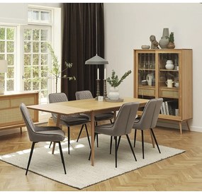 Rozkládací jídelní stůl s deskou v dubovém dekoru v přírodní barvě 150x90 cm Barrali – Unique Furniture