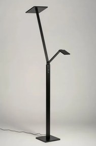 Stojací designová lampa se stmívačem Asymetrico Gene Black Quadra