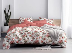 Ervi Bavlněné povlečení oboustranné - Šepot květin/korálové