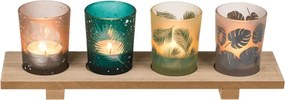Svícen Tropical Leaves 30 × 10 cm