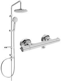 Mexen Carl sprchový set s dešťovou sprchou a Slim termostatickou sprchovou baterií, chromová, 77105240-00